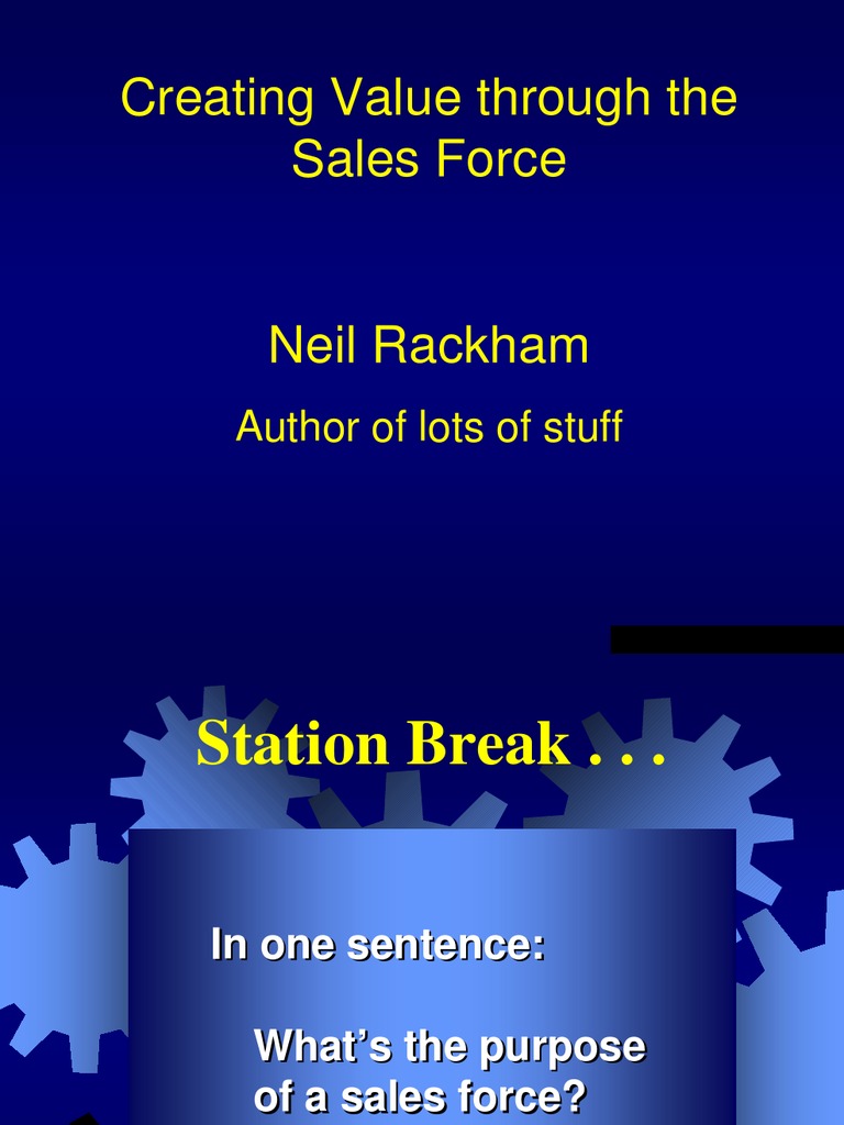 Neil Rackham | PDF | Sales | Strategic Management