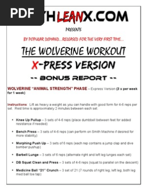 Wolverine Workout Program