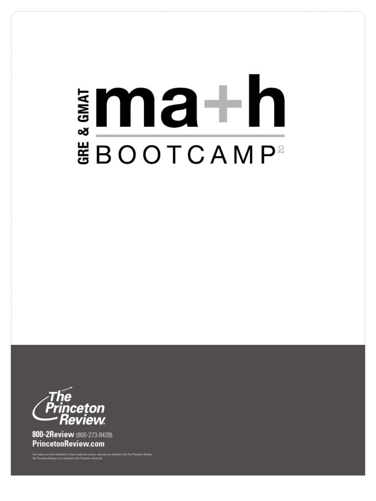 09 Math Bootcamp, GRE Prep! | PDF | Fraction (Mathematics) | Percentage