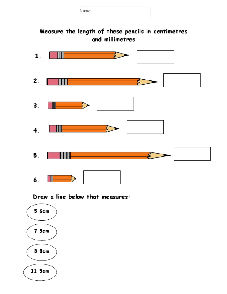 Pencil Measurement Activity | PDF | Career & Growth | Home & Garden