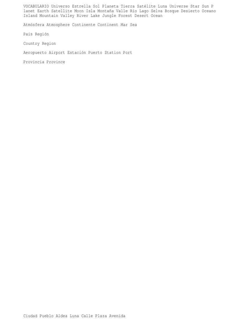 Vocabulario Básico en Inglés y Español | PDF | Suit (Clothing) | Leisure