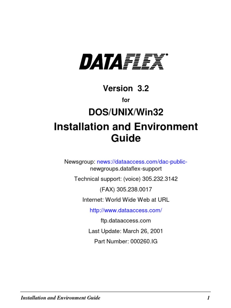 DataFlex 3.2 Installation and Environment Guide | PDF | Windows Registry | Installation ...
