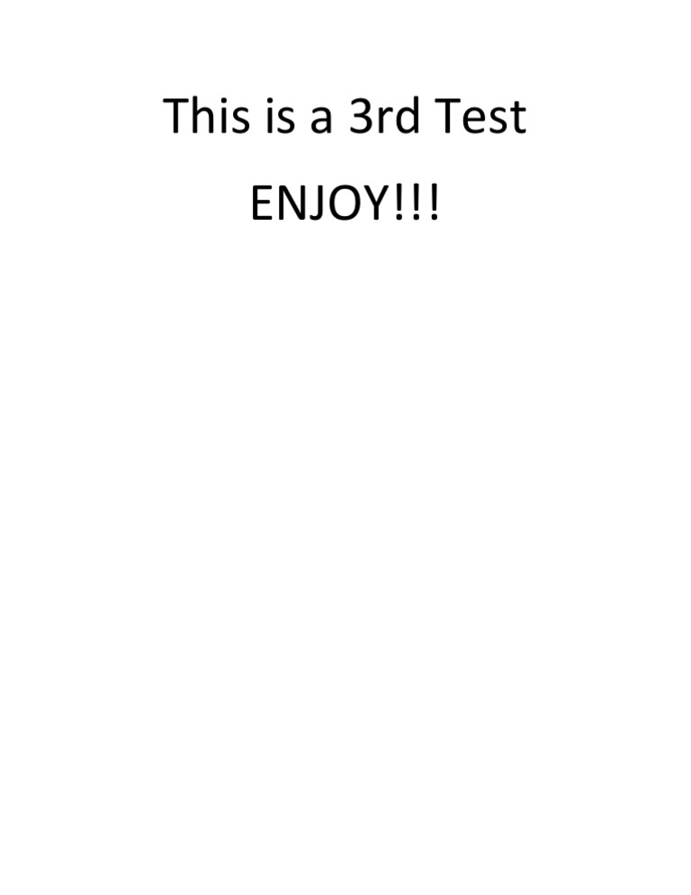 3rd Test Instructions and Details | PDF