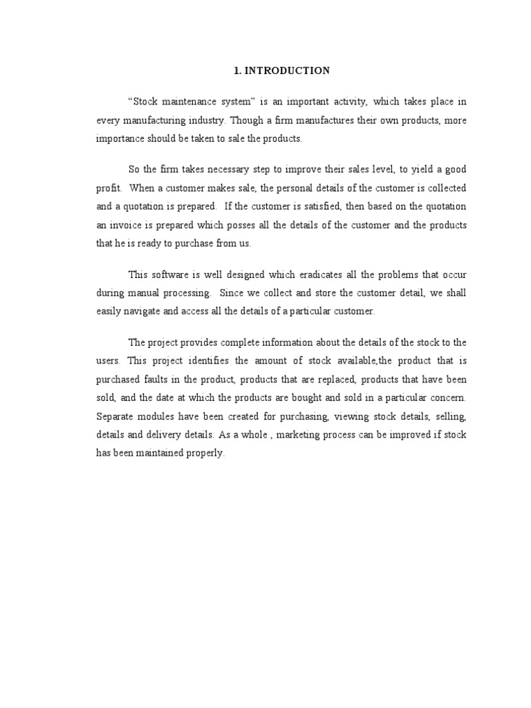 Stock Maintenance System Overview | PDF | Component Object Model ...
