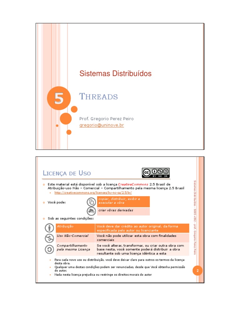 Threads | PDF | Thread (informática) | Agendamento (informática)