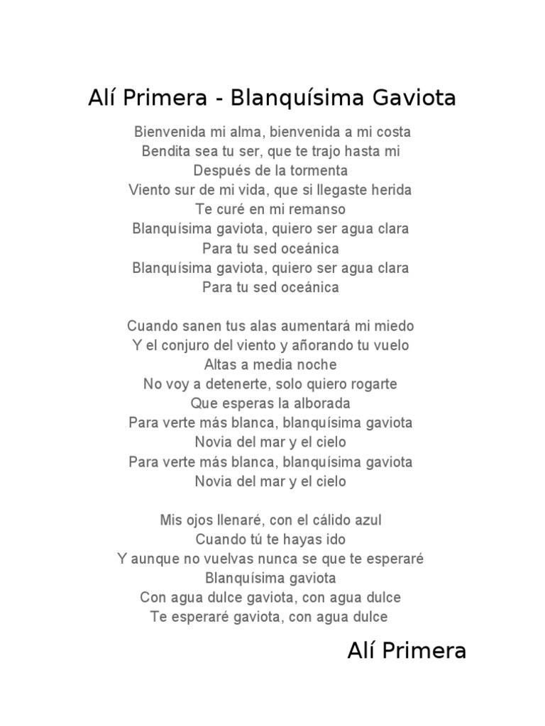 Alí Primera..Letras de las Canciones | PDF | orador del Señor ...