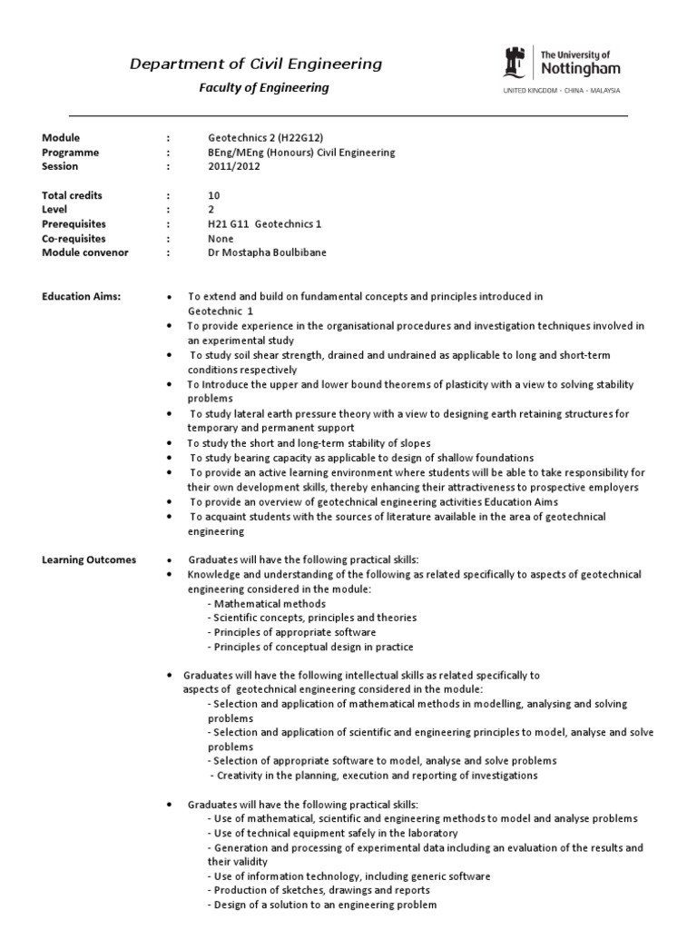 Geotechnics 2: A Module on Advanced Soil Mechanics Concepts | PDF ...