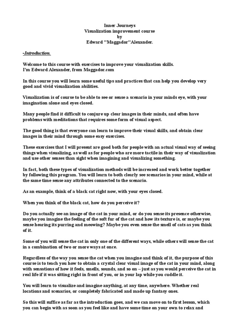 Visualization Improvement | PDF | Senses | Mental Image