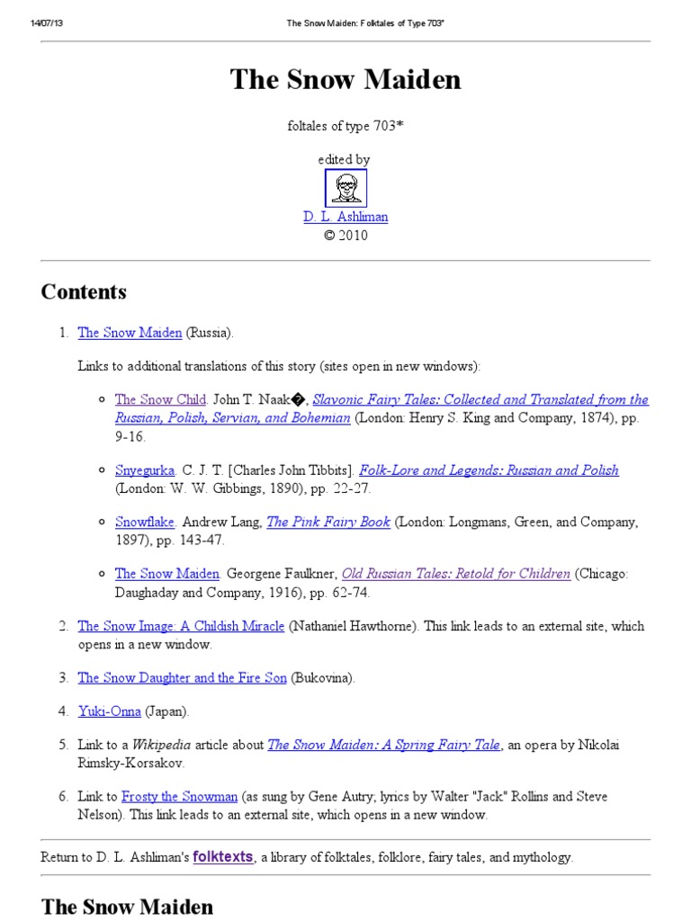 The Snow Maiden | PDF