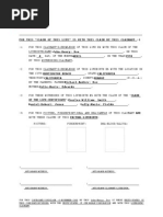 Live Life Claim Blank Template | PDF