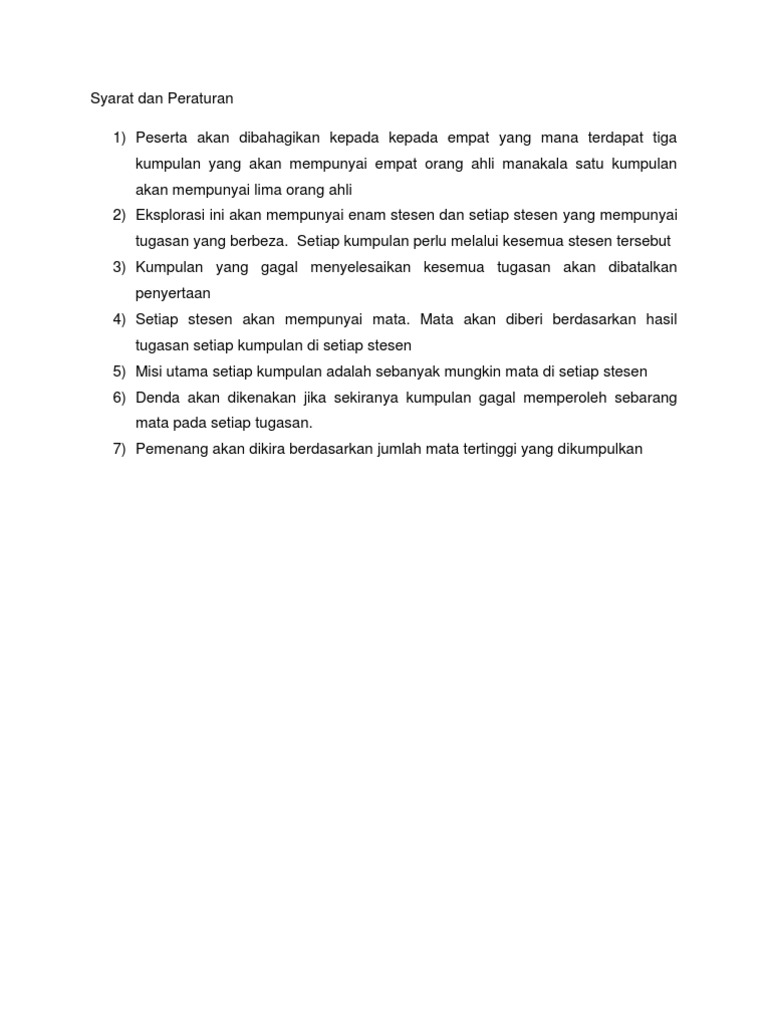 Syarat Dan Peraturan Eksplorasi | PDF