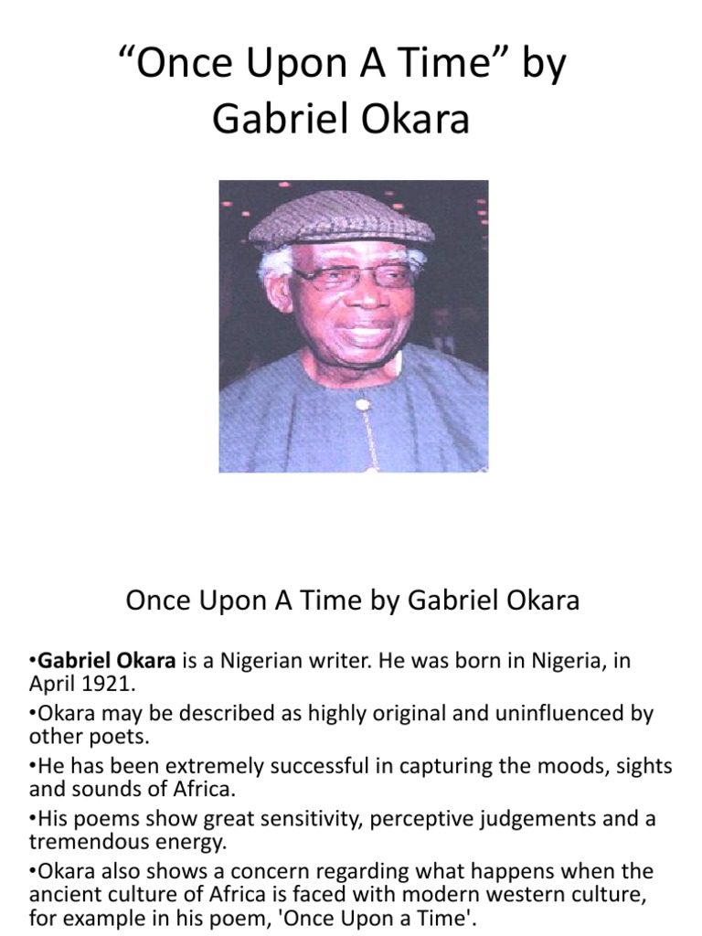 "Once Upon A Time" by Gabriel Okara | PDF | Poetry | Culture (General)
