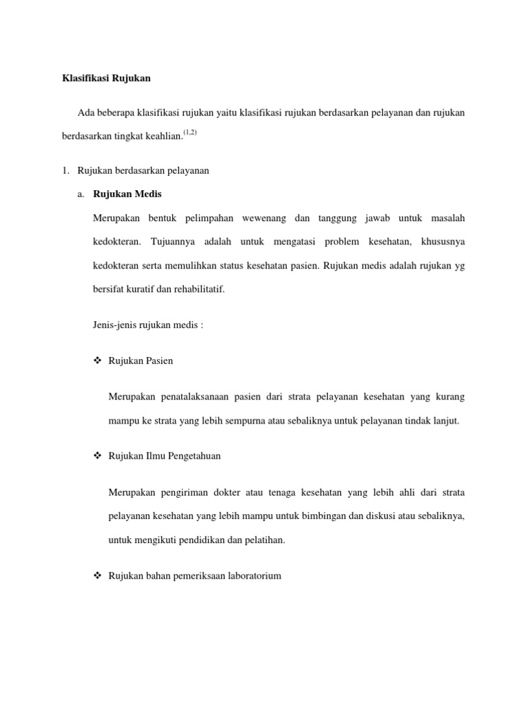 RUJUKAN DAN BALASAN RUJUKAN | PDF