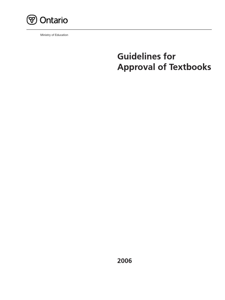 Guidelines For Approval of Textbooks | Download Free PDF | Textbook ...