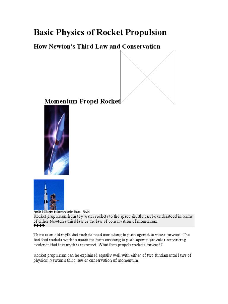 Rocket Propulsion: Newton's Laws Explained | PDF | Newton's Laws Of ...