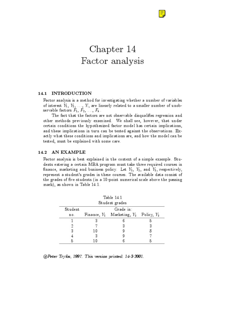 Factor Analysis | PDF | Factor Analysis | Variance