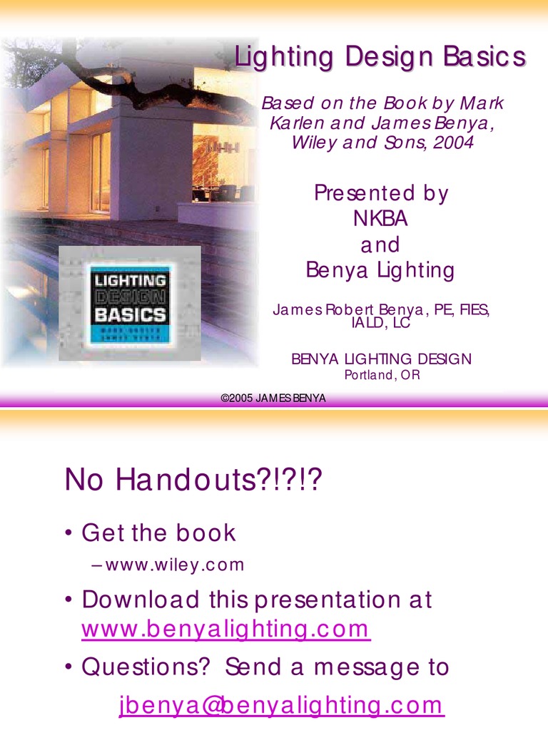 Lighting Design Basics Dan Gambar | PDF