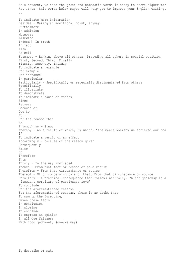 Bombastic Words | Emotions | Self-Improvement