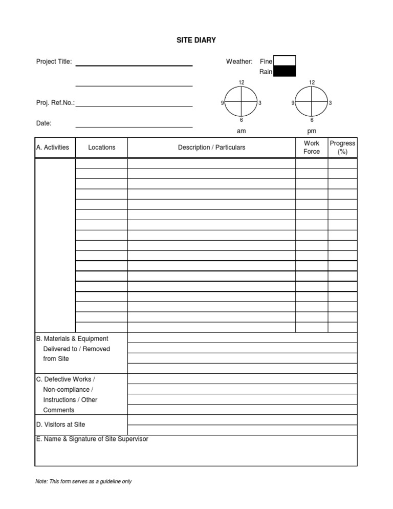 Site Diary | PDF