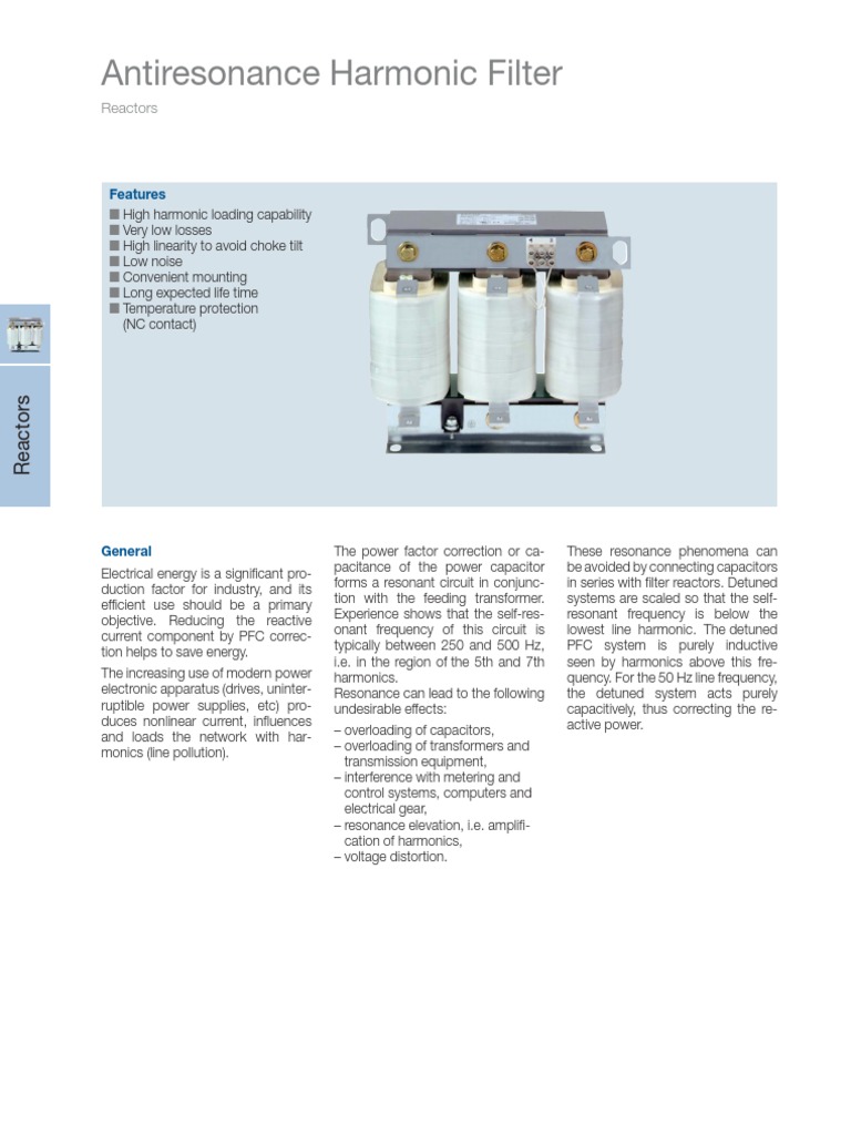Epcos Reactors Cat | PDF | Electrical Engineering | Electromagnetism
