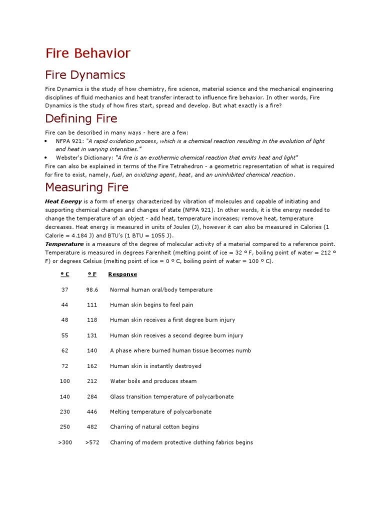 Fire Behave | PDF | Fires | Heat Transfer