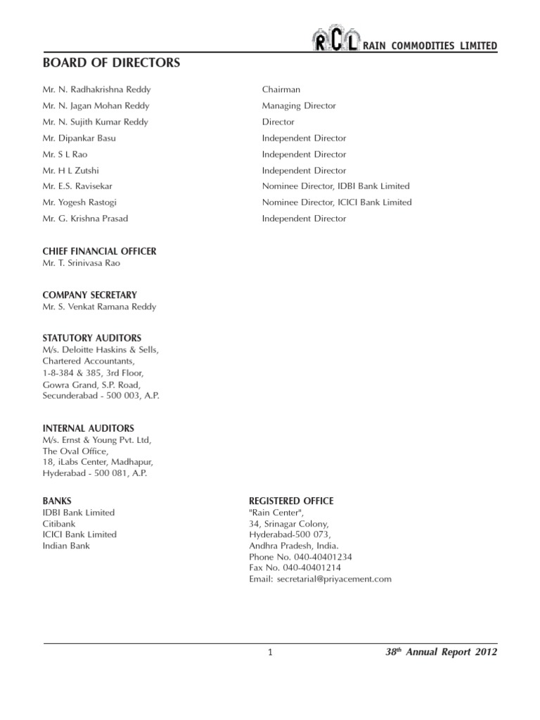 Rain Commodities 2012 Annual Report | PDF | Share Repurchase | Aluminium
