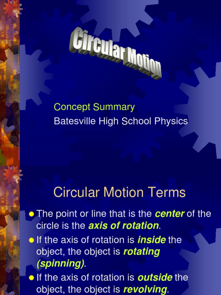 Circular Motion Notes | PDF | Rotation Around A Fixed Axis | Velocity