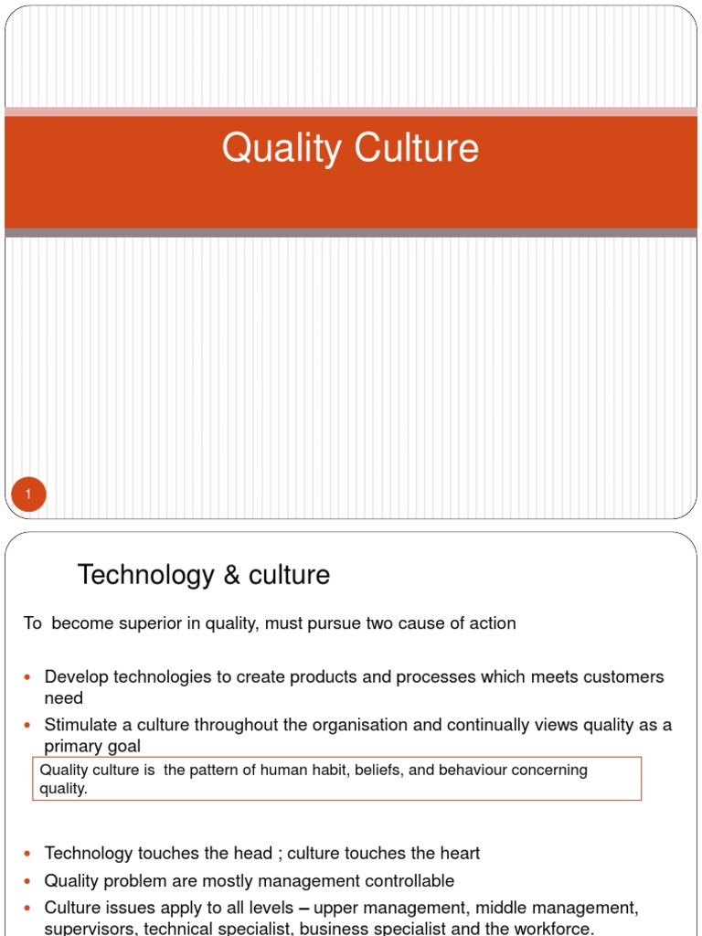 Enhancing Quality Culture in Organizations | PDF | Motivation ...