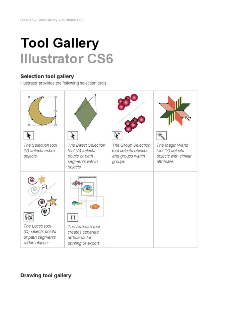 Illustrator CS6 Tools Overview | PDF | Rectangle | Shape