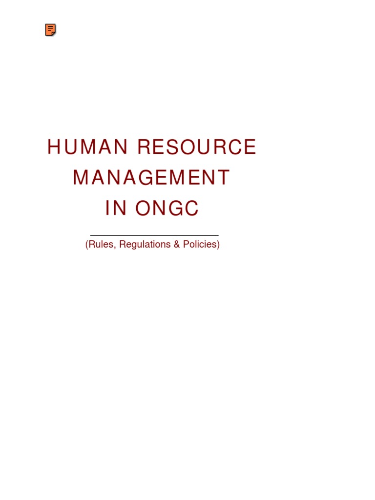 ONGC HR Project | PDF | Employment | Leadership