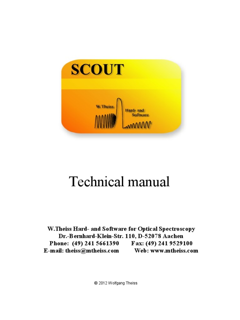 Scout Technical Manual | PDF | Absorption Spectroscopy | Spectrum