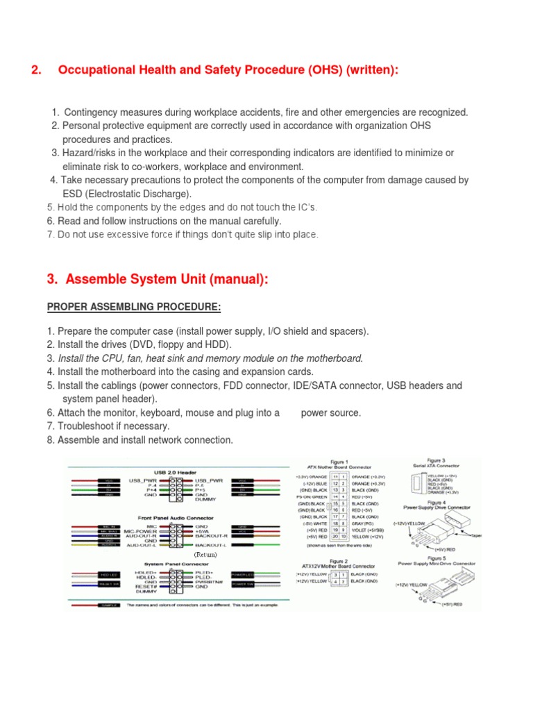 Occupational Health and Safety Procedure (OHS) (Written) | PDF ...