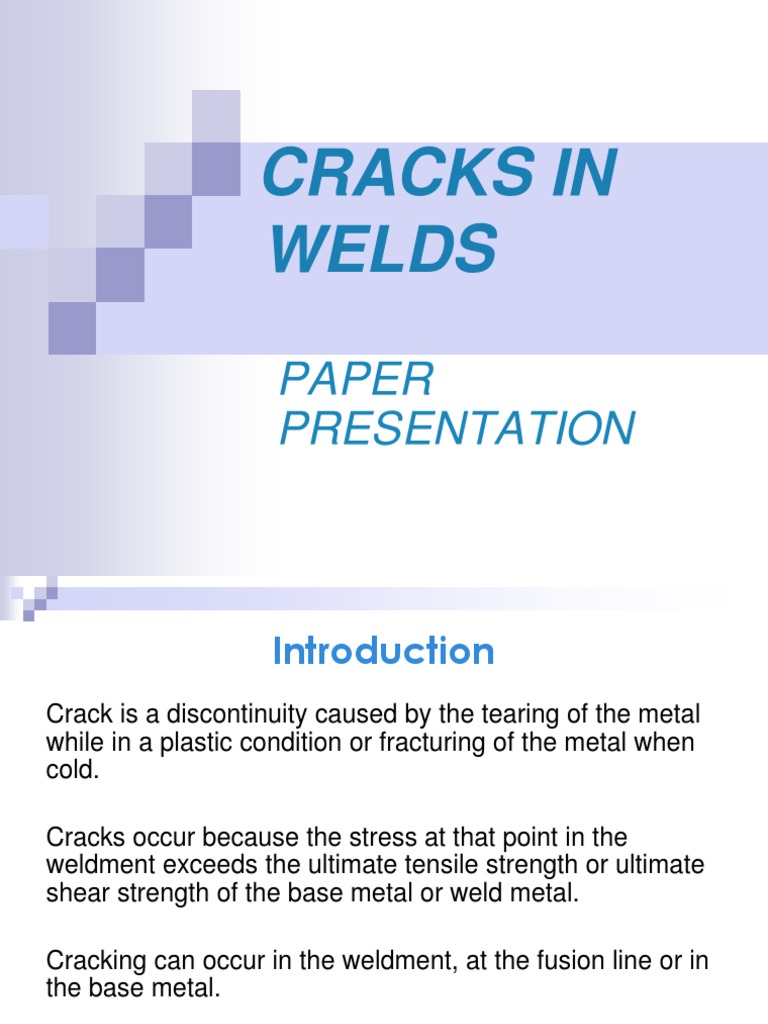 Cracks in Welds | PDF | Welding | Construction