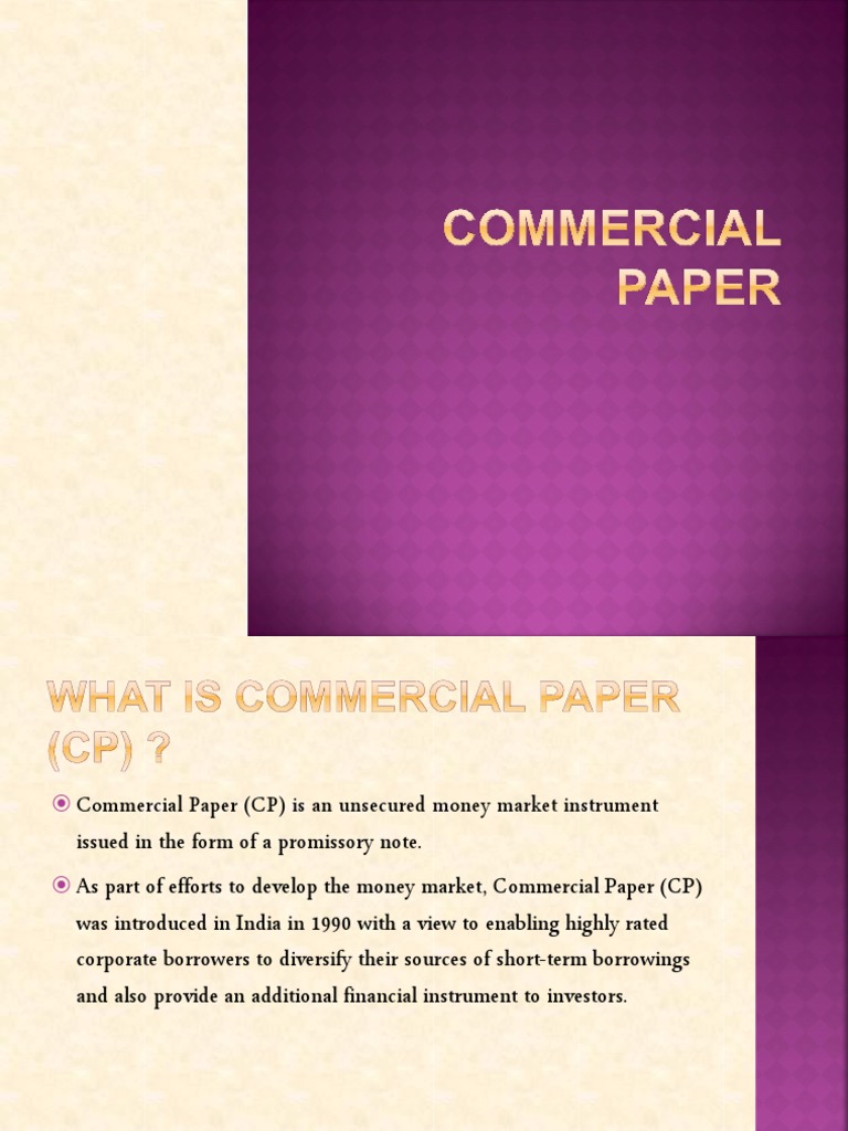 Commercial Paper | Download Free PDF | Commercial Paper | Securities ...
