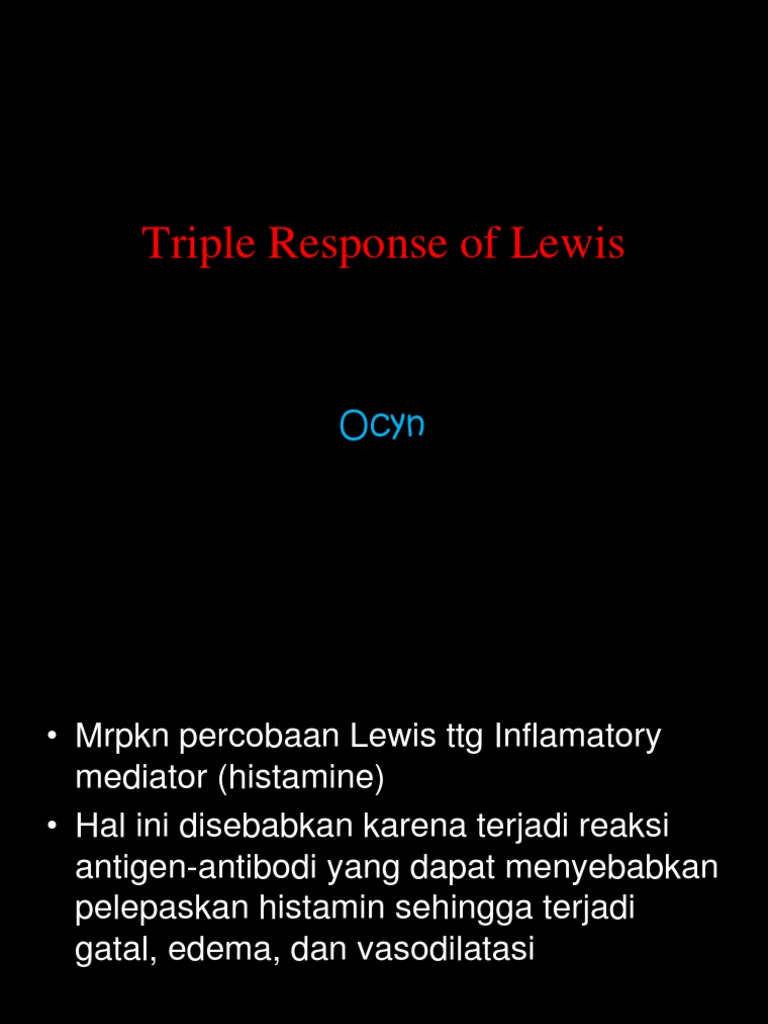 Triple Response of Lewis | PDF