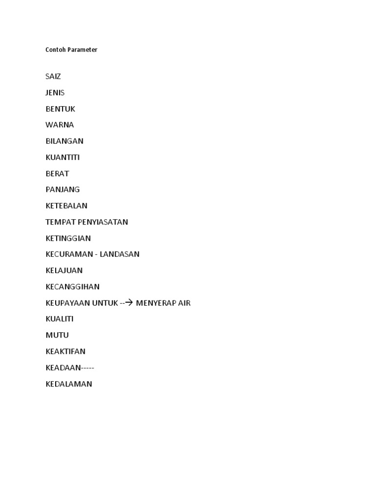 Contoh Parameter | PDF