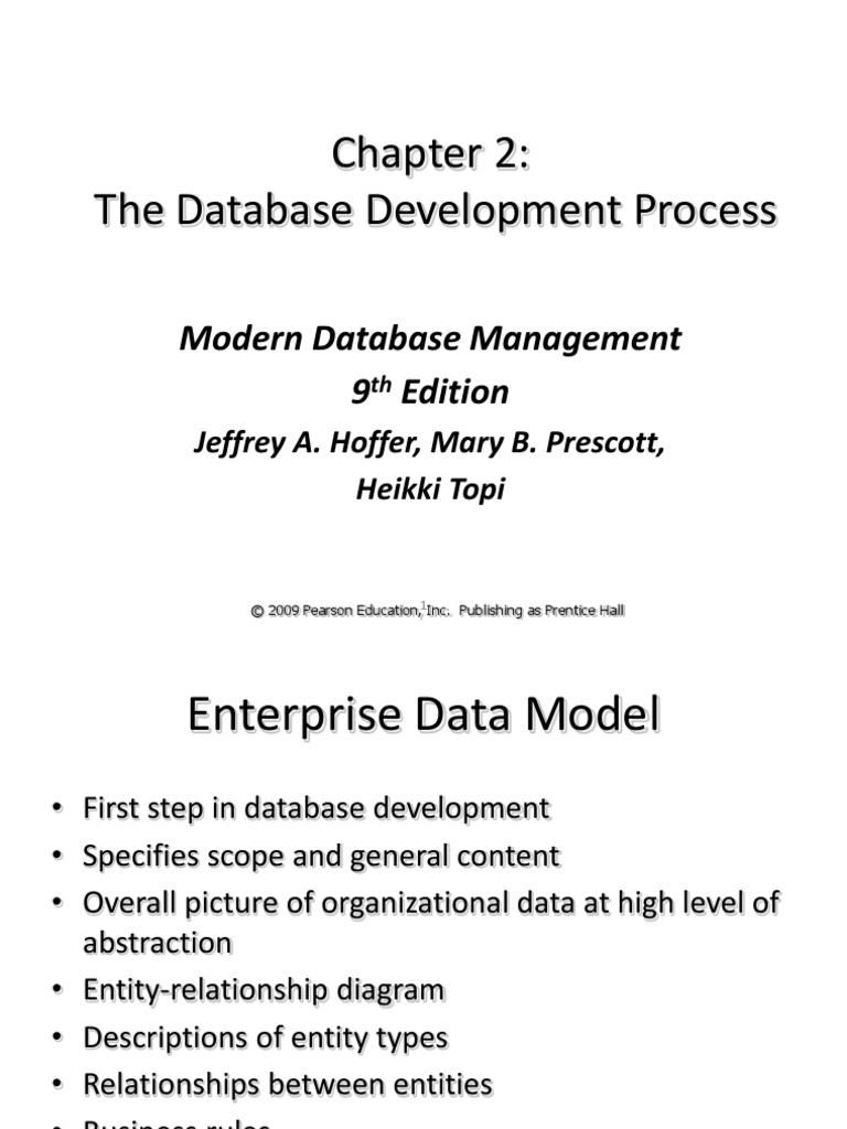 Chapter 2 Database Development Process Pdf Software Development