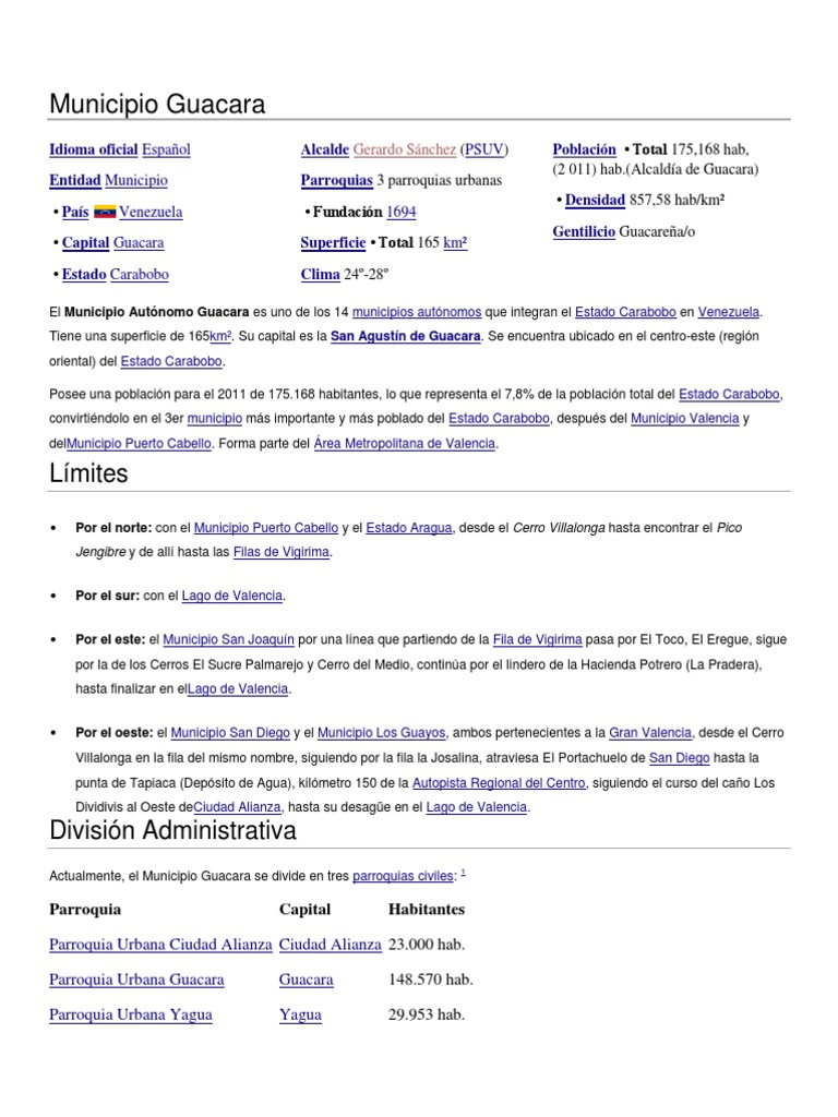 Municipio Guacara | PDF | Naturaleza