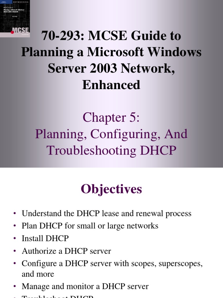 70-293: MCSE Guide To Planning A Microsoft Windows Server 2003 Network ...