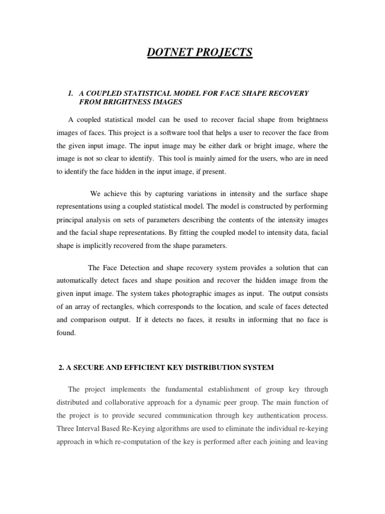 Dotnet Projects: 1. A Coupled Statistical Model For Face Shape Recovery ...