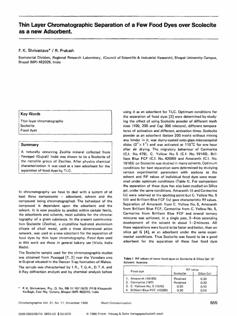 rf value | Thin Layer Chromatography | Chromatography