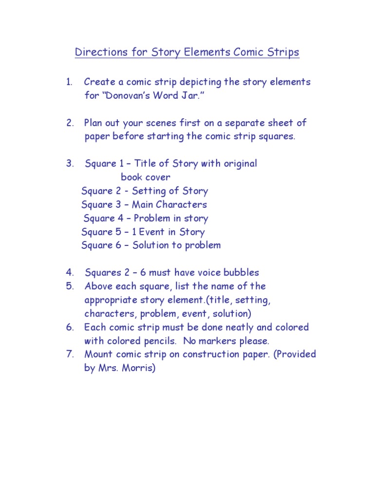 Comic Strip Elements for Storytelling | PDF | Art