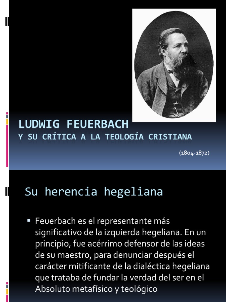 Crítica de Feuerbach a la Teología Cristiana | PDF | Esencia ...
