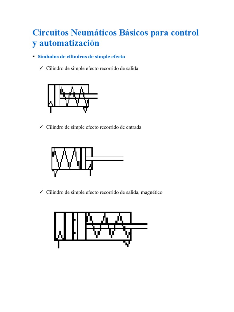 Circuitos Neumáticos Básicos para Control y Automatización | PDF | Neumática | Presión