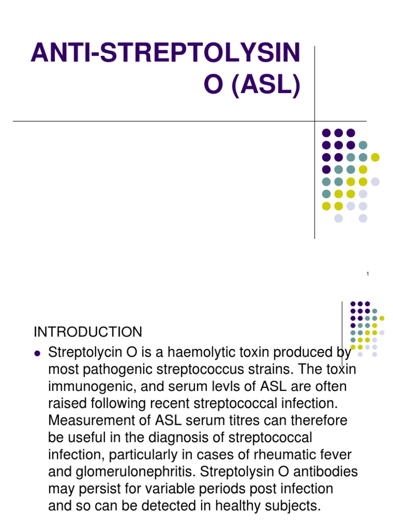 6. Anti-streptolysin o (Asl) | Serum (Blood) | Infection