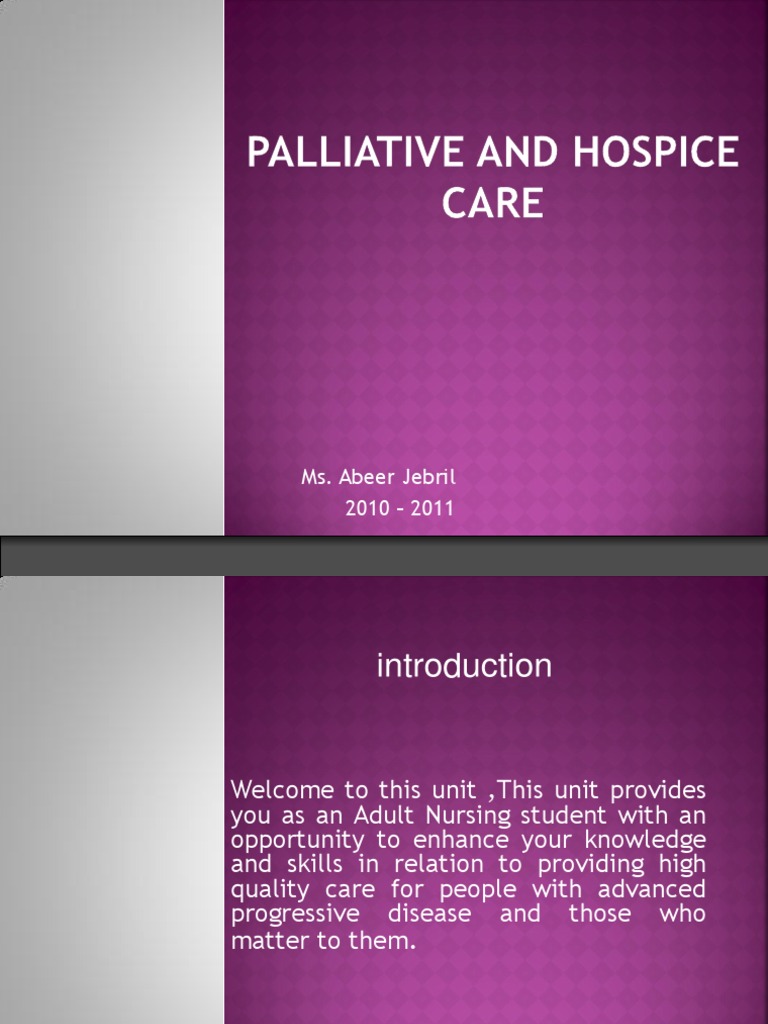 Palliative Care Module 1 | PDF | Palliative Care | Cough