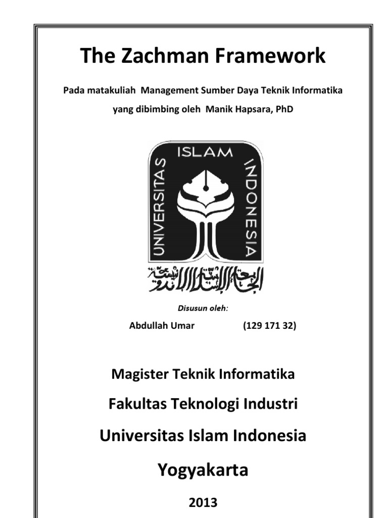 The Zachman Framework | PDF | Seni | Teknologi & Rekayasa
