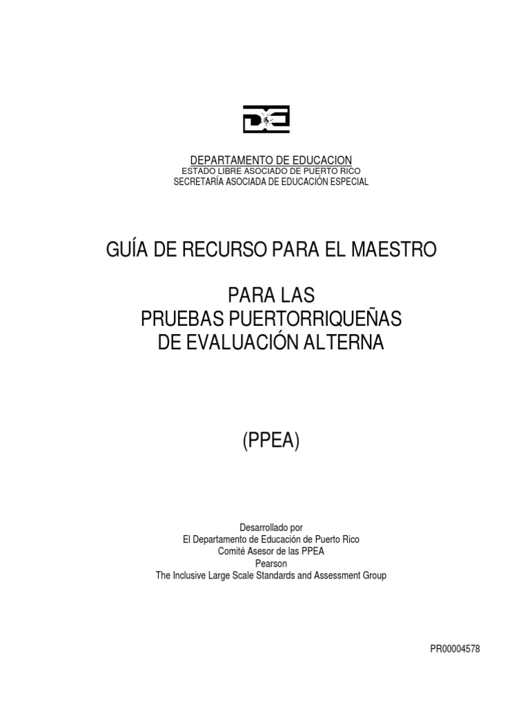 Guia PPEA | PDF | Lectura (proceso) | Evaluación