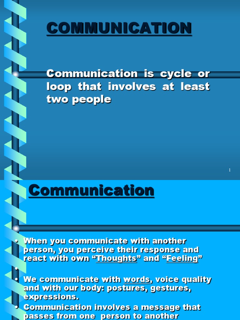 Understanding Communication Dynamics | PDF | Nonverbal Communication ...
