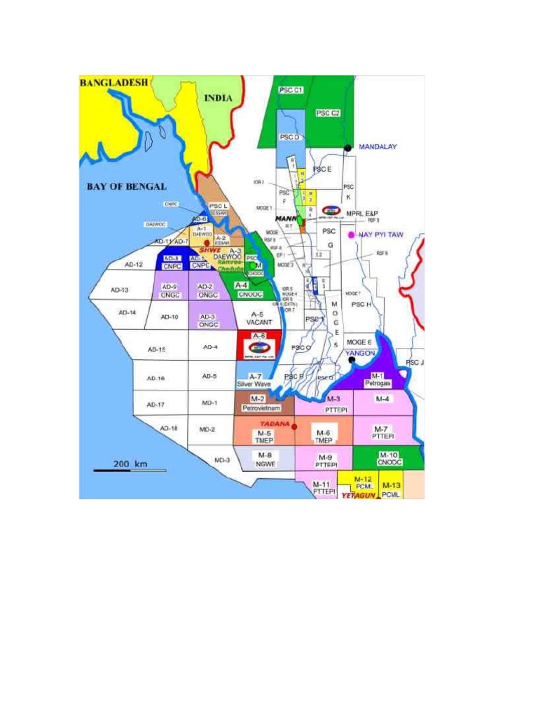 Myanmar Oil Field Info Summary | PDF | Oil Refinery | Fossil Fuels